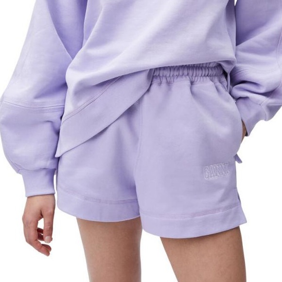 Ganni | Shorts | Nwtganni Women Logo Drawstring Shorts In Cosmic Sky ...